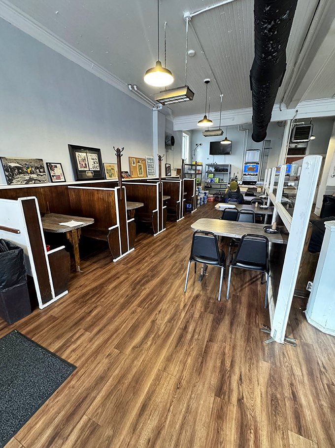 Wooden booths worn smooth by decades of satisfied customers tell stories that the shiny new restaurants can only dream about.