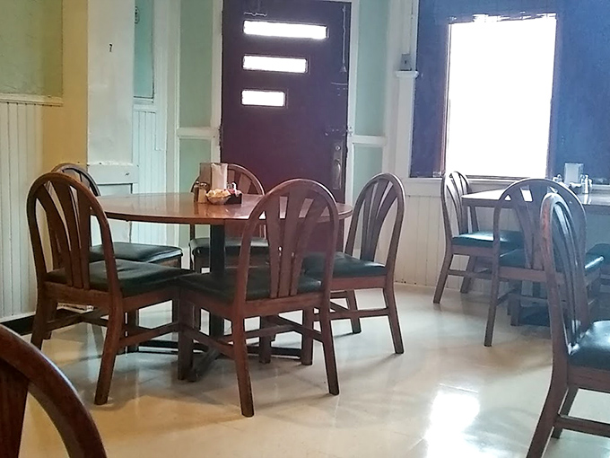 Simple wooden chairs, light-filled space, minimal decor&mdash;this dining room knows the food is the celebrity here.