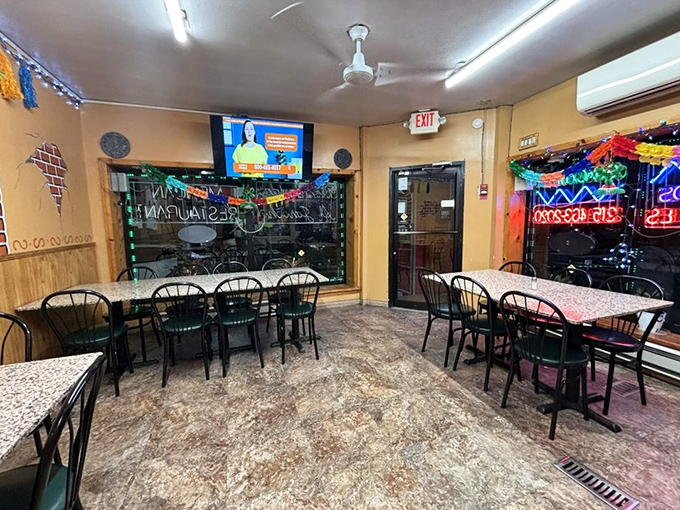 No fancy design firm needed here&mdash;just honest tables, chairs, and the promise of good food. Sometimes the best dining rooms are the most straightforward.