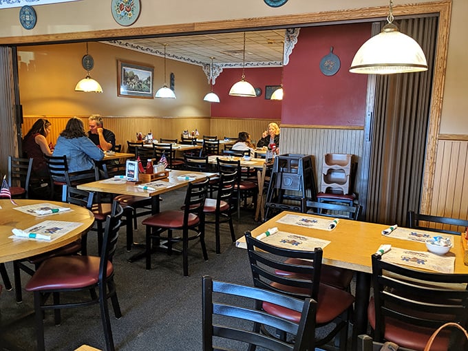 The dining room has that "everybody knows your name" vibe, where conversations flow as freely as the coffee refills.