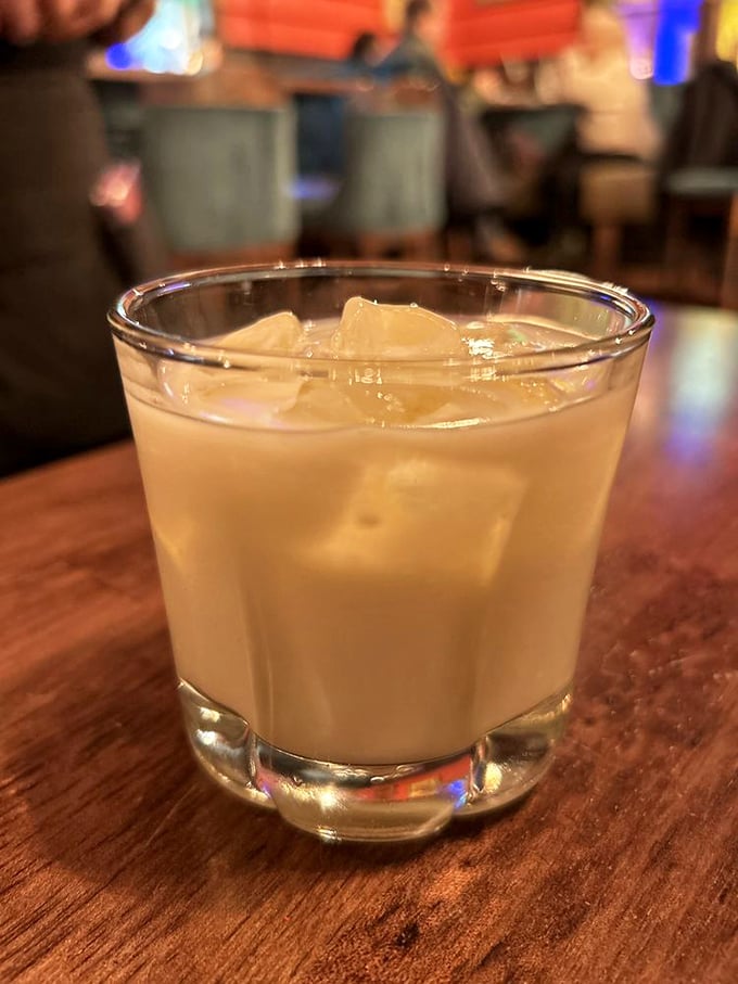 This isn't just eggnog; it's liquid holiday cheer in a glass, no ugly sweater required.