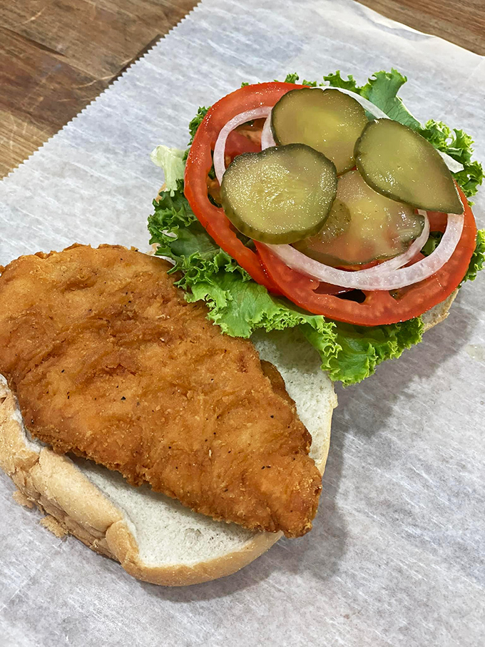 The fried flounder sandwich that makes landlocked folks jealous&mdash;golden-crisp exterior giving way to flaky white fish that tastes like vacation.