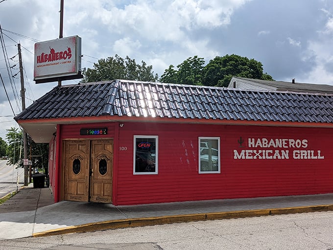 Habaneros Mexican Grill's vibrant red exterior promises flavors as bold as its paint job. Good Mexican food in Missouri? Believe it!