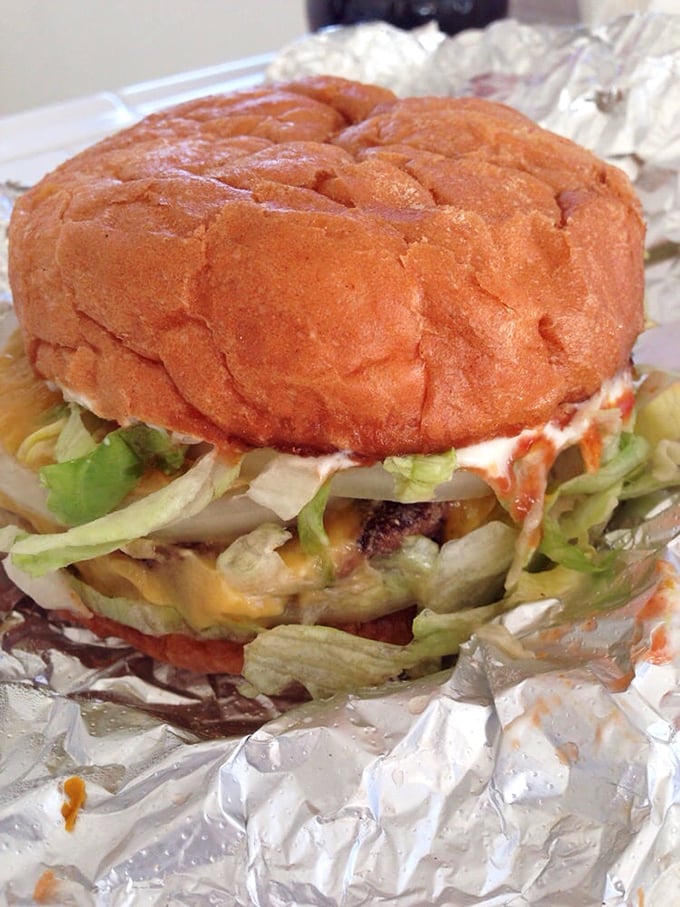 This burger isn't messing around. It's the heavyweight champion of the non-cheesesteak division, and it's ready to take on all challengers.