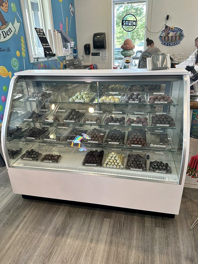 The chocolate case houses handcrafted treasures that would make a Swiss chocolatier nod in approval&mdash;perfect for when you need serious cocoa therapy.