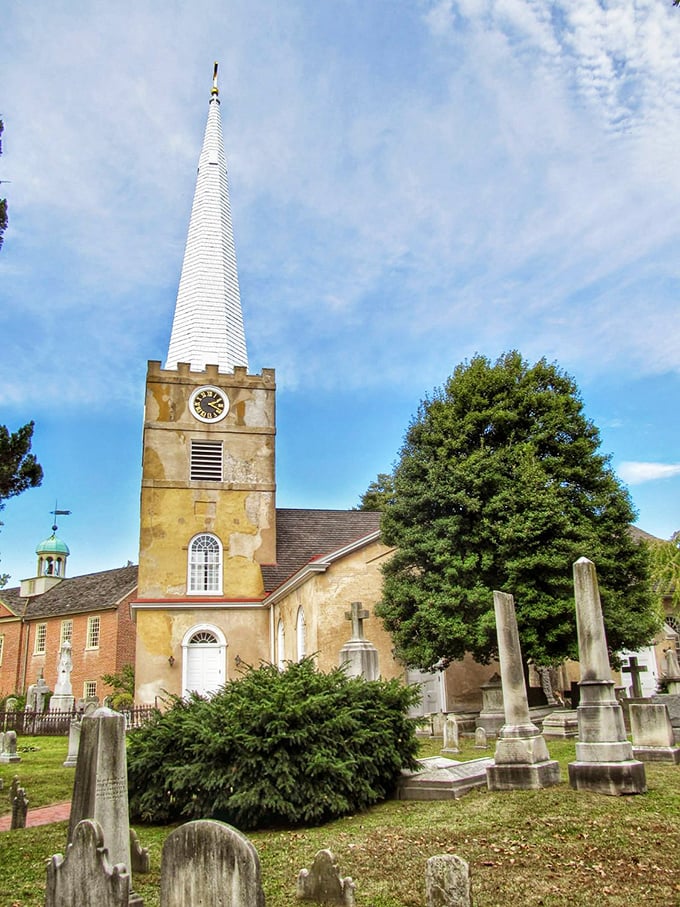 Immanuel Episcopal Church: The striking white spire of Immanuel Episcopal has been calling the faithful and impressing architecture buffs since 1703.