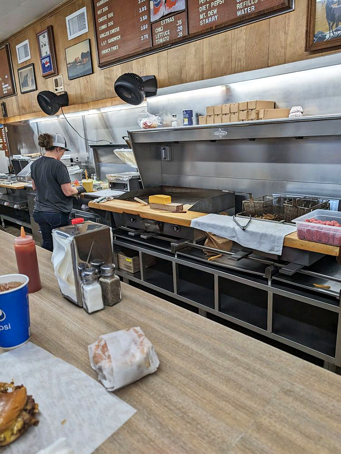 The kitchen at Johnson's isn't designed for Instagram&mdash;it's engineered for burger perfection, with decades of seasoning in that flat-top grill.