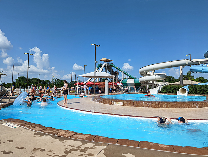 Inner tube traffic jams &ndash; the only kind you'll actually enjoy being stuck in. Social circles form and dissolve like water droplets on a hot summer day.