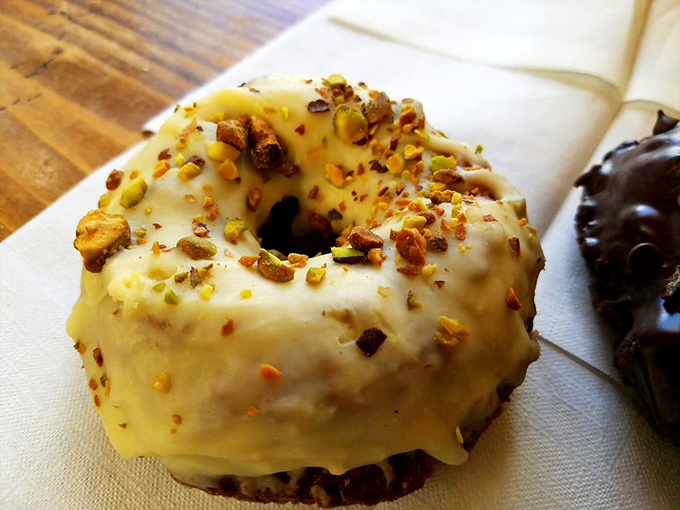 Pistachios standing guard over a luscious lemon glaze&mdash;like tiny sentinels protecting the perfect balance of nutty crunch and citrus tang.