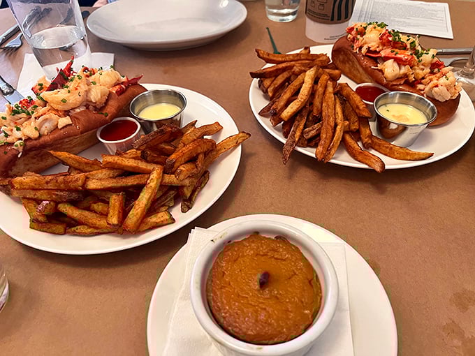 Two lobster rolls on one table? That's not greed &ndash; that's what we call "making good life choices." The pudding's just a bonus. 