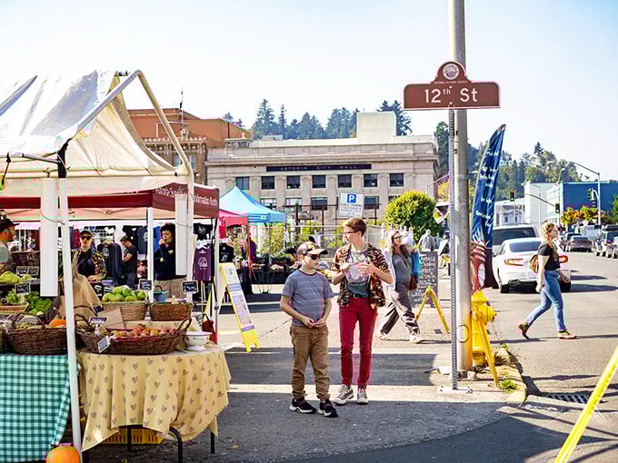 Local Market: Astoria's farmers market brings together the bounty of land and sea, where conversations flow as freely as the Columbia River nearby.