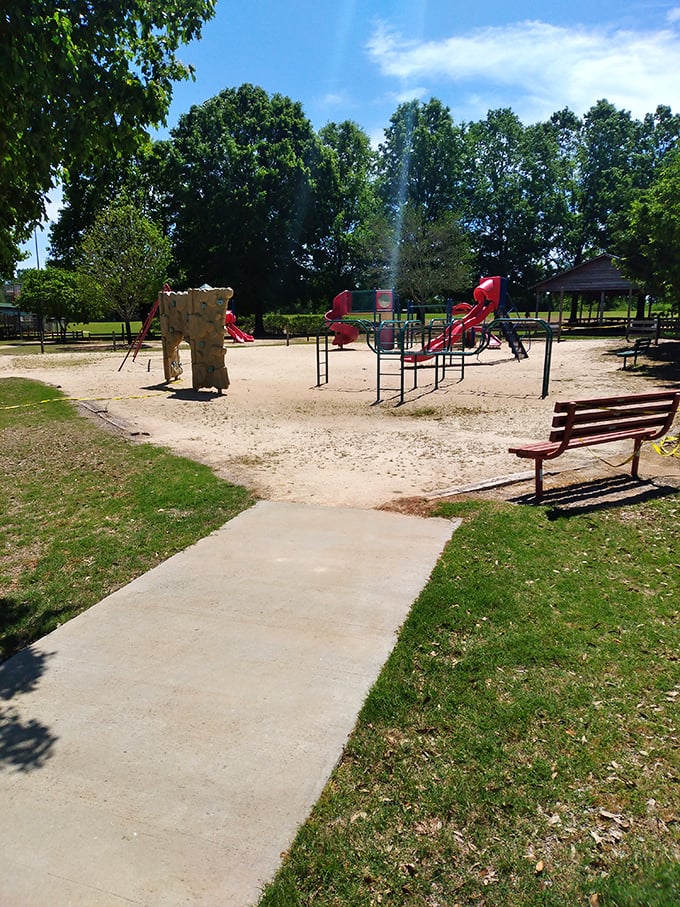 Even the playground in Madison has a certain Southern charm &ndash; a place where childhood memories are made under the watchful gaze of towering pines.