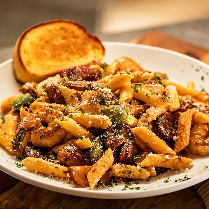 This New Orleans pasta is like Mardi Gras for your mouth&mdash;without the questionable life choices. Shrimp, sausage, and perfectly al dente pasta.