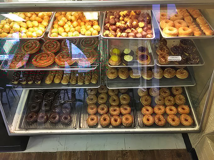 The display case of dreams where diet plans go to die. Each tray offers a different path to bliss, all at prices that seem imported from 1985.
