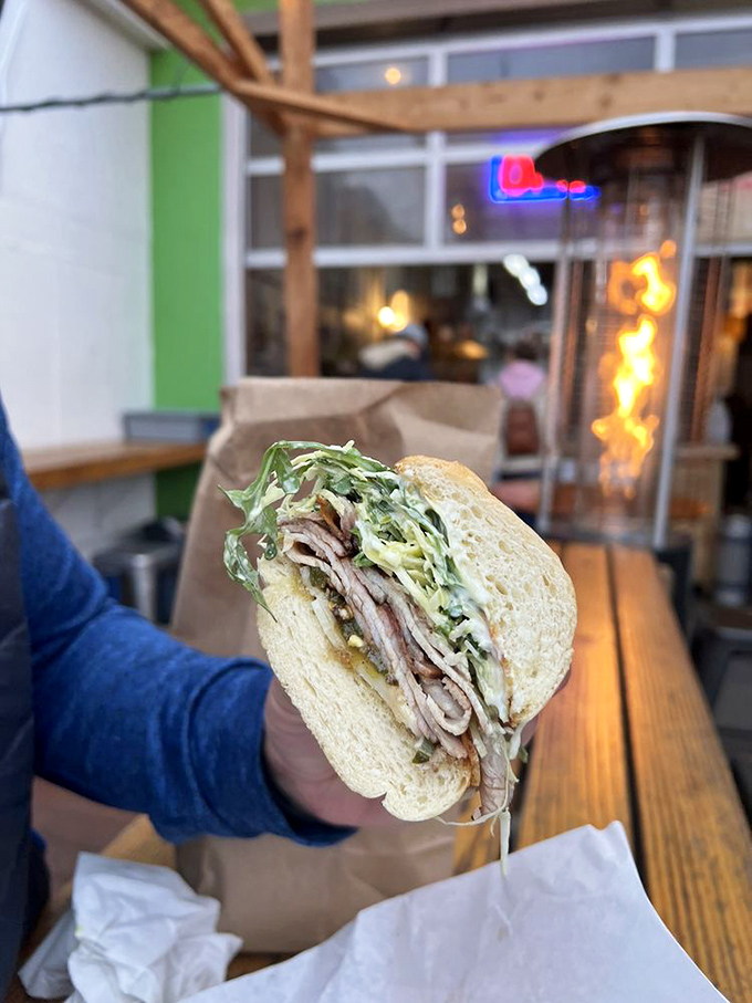 The Porkstrami doesn't just blur sandwich boundaries&mdash;it demolishes them. Slaw provides the perfect cool counterpoint to smoky meat.