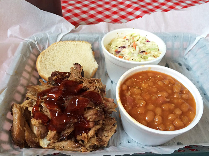 Pulled pork so tender it practically pulled itself, with sauces and sides that make perfect dance partners.