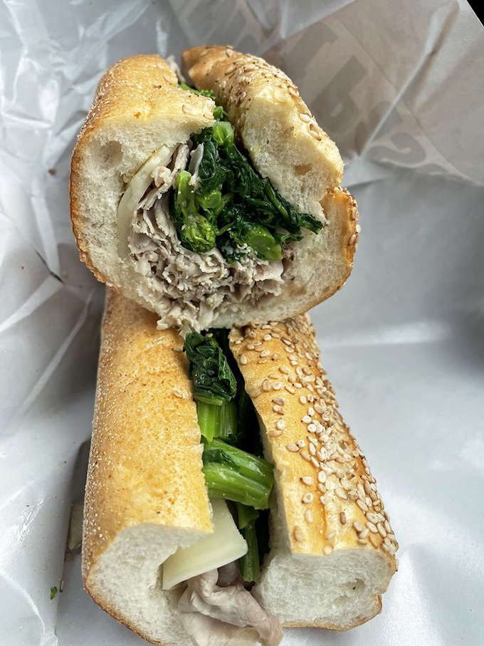 The roast pork sandwich &ndash; where tender meat, sharp provolone, and garlicky greens create such harmony it would make the Philadelphia Orchestra jealous.