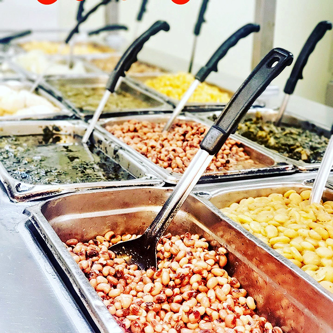 The buffet's side dish selection&mdash;where vegetables somehow taste even better than you remember from childhood.