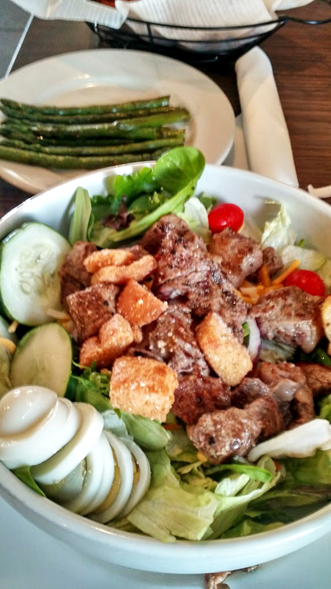 A hearty steak salad that cleverly disguises indulgence as health food &ndash; the kind of compromise we can all get behind.