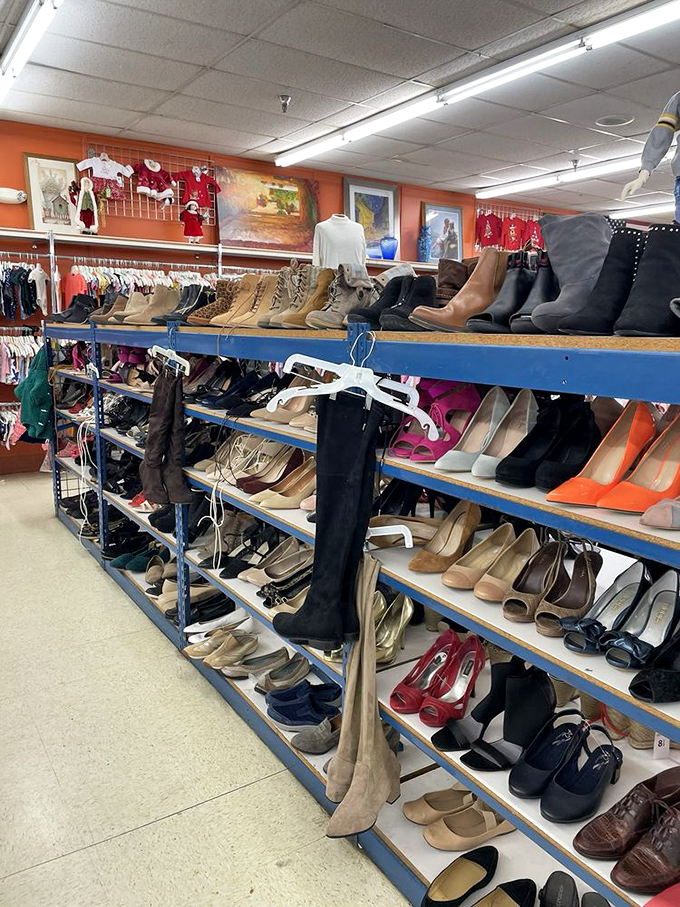 The shoe department: where footwear fantasies come true at fantasy prices. From practical boots to party heels, your next favorite pair awaits.