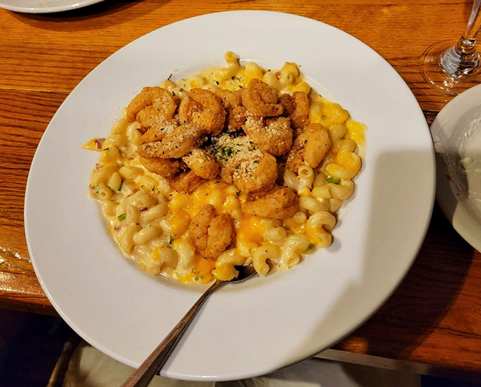 Creamy bisque that looks like liquid gold in a bowl. One spoonful and you'll understand why seafood and cream were destined to be together.