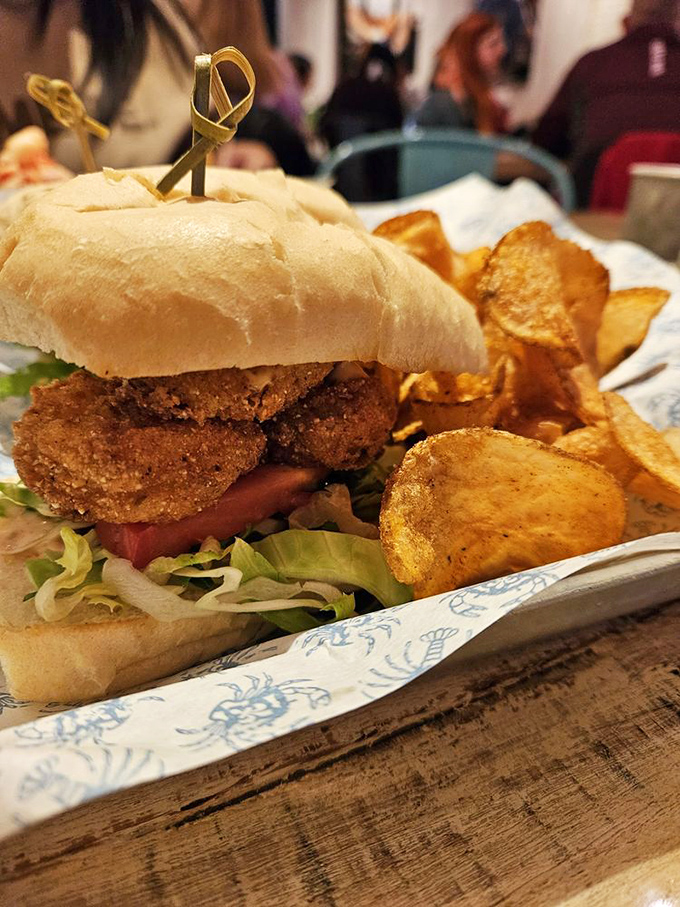 
The Connecticut-style warm buttered lobster roll&mdash;where butter and lobster perform a duet so beautiful it might bring a tear to your eye. 