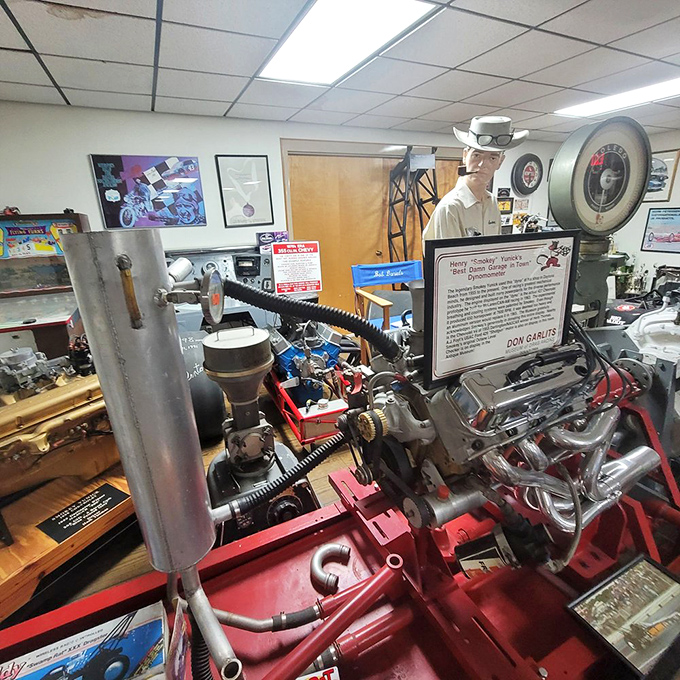 That engine isn't just machinery&mdash;it's American muscle poetry, with headers like exhaust stanzas and carburetors as mechanical metaphors.