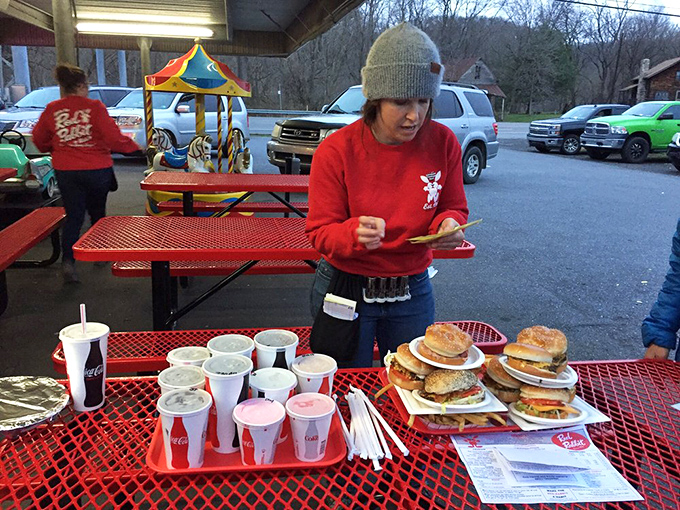 The Red Rabbit crew in their natural habitat. These folks aren't just serving food; they're preserving a slice of American culinary heritage.