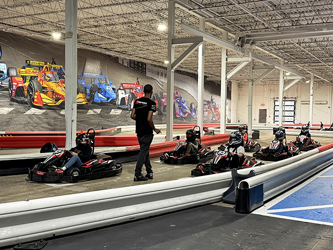 The starting line briefing—that crucial moment when you learn the difference between "racing" and "crashing into walls repeatedly."
