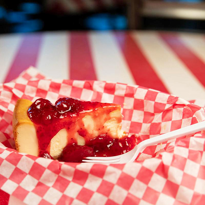 This strawberry cheesecake isn't just dessert—it's the grand finale your taste buds have been waiting for all meal.