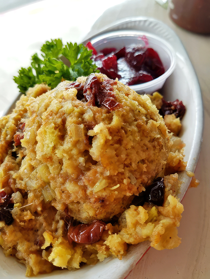 This stuffing looks like what your grandmother would make if she were secretly a professional chef&mdash;homey yet somehow more perfect than homemade.