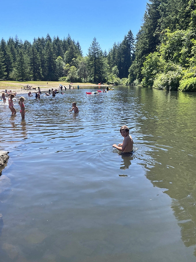 Summer's unofficial community pool, where generations of Oregonians have discovered that natural swimming holes beat chlorine any day of the week.