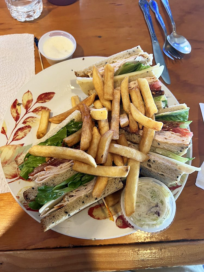 A club sandwich that's built like a skyscraper. The architect clearly understood that more layers equal more happiness.