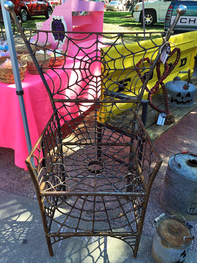 A spider web chair that's equal parts Tim Burton fantasy and porch-sitting practicality &ndash; Halloween decorating or year-round statement? You decide.