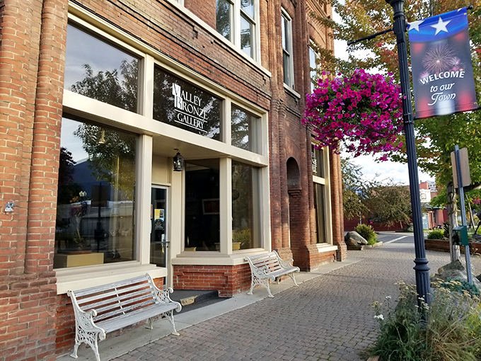 Valley Bronze Gallery sits pretty in historic brick digs, those white benches outside perfect for contemplating your next impulsive art purchase.
