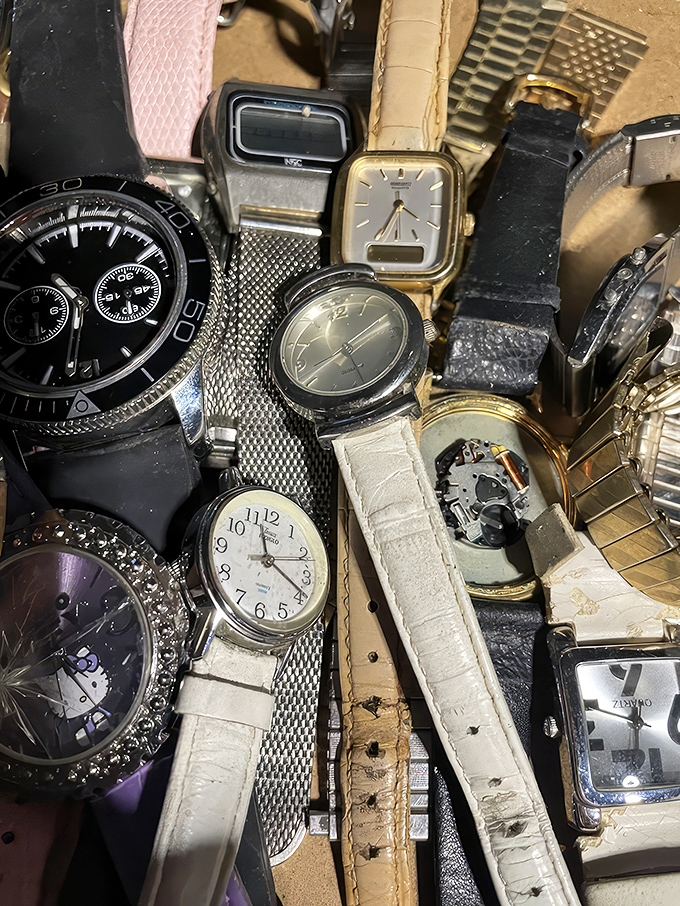 A treasure trove of timepieces where someone's discarded watch becomes your vintage "investment piece" with stories all its own.