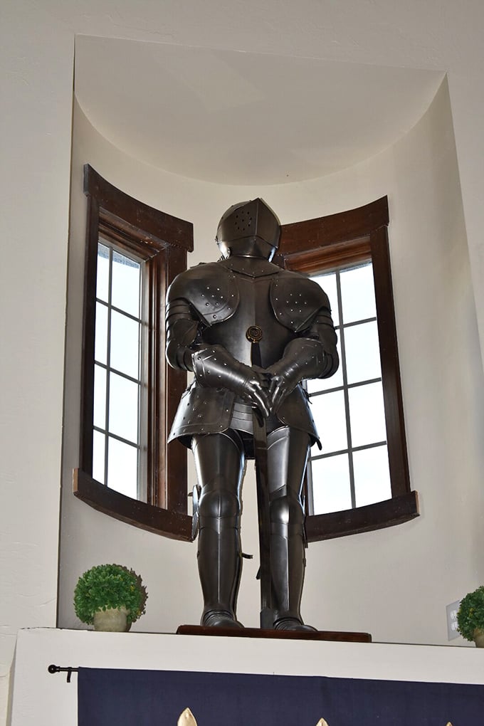 This silent sentinel has been standing guard for centuries without a bathroom break. Now that's what I call job dedication!