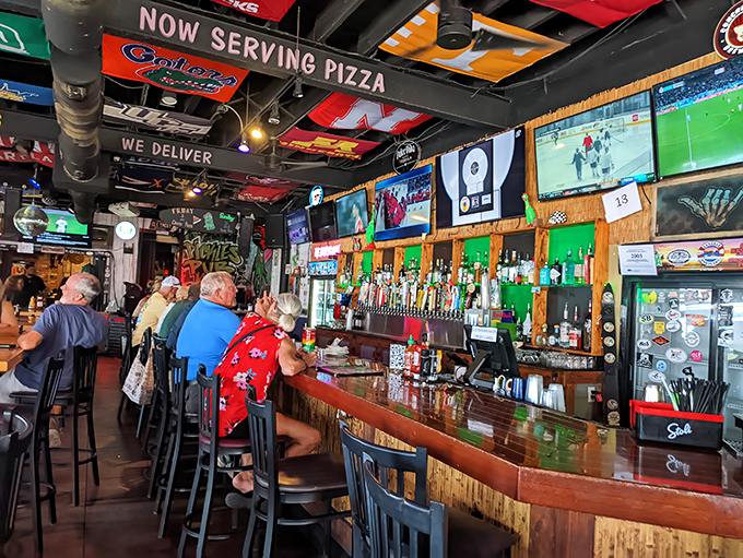 The polished wooden bar has heard more confessions, celebrations, and bad pickup lines than a priest, therapist, and dating coach combined.