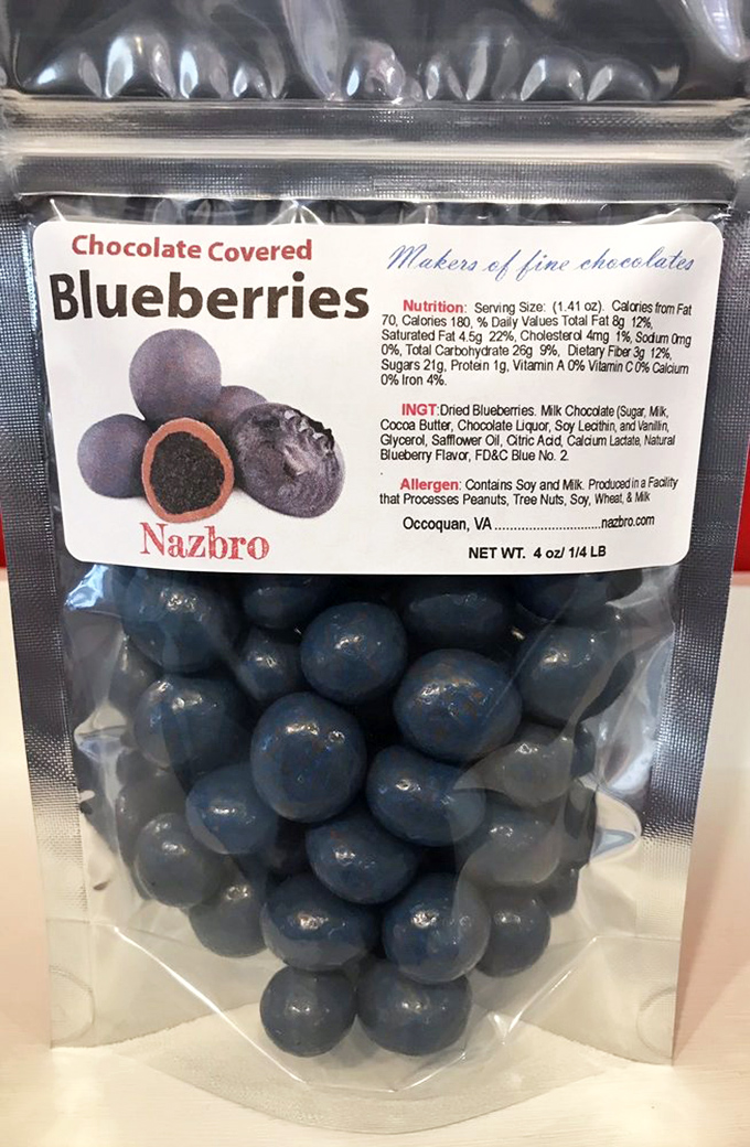 Blueberries cloaked in chocolate&mdash;nature's perfect candy gets an upgrade. Antioxidants wrapped in happiness, packaged for your convenience.