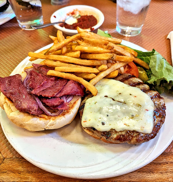 Burger perfection isn't complicated, just rare. Ruth's understands that simple ingredients, properly handled, create sandwiches worth crossing canyons for.