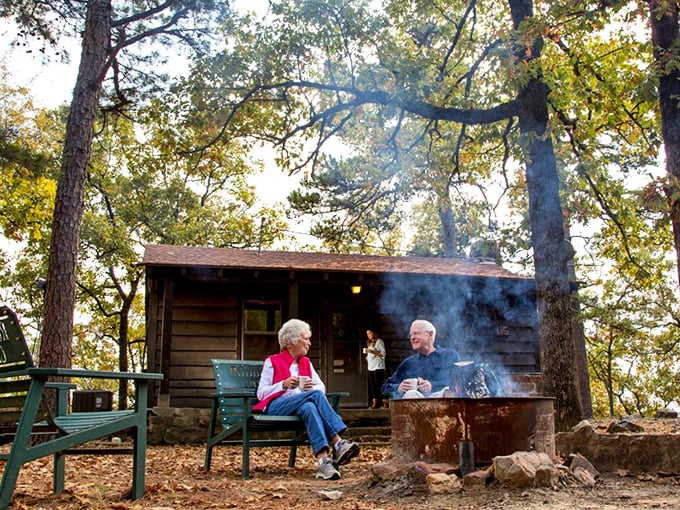 Evening campfires outside the cabins create the perfect atmosphere for storytelling, marshmallow toasting, and forgetting what day of the week it is.