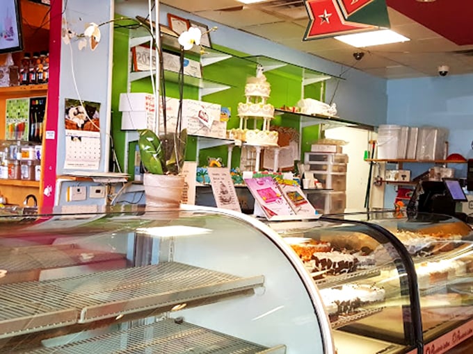 The colorful interior balances function with festivity. Those display cases aren't just furniture&mdash;they're windows into Mexican culinary heritage.