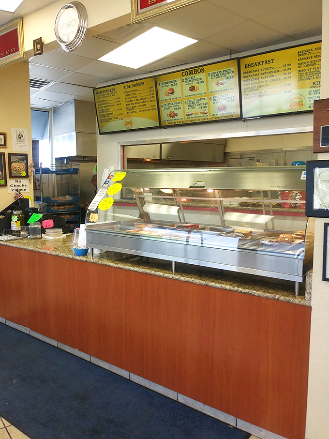 Behind this counter, burger magic happens with no smoke, no mirrors&mdash;just honest cooking and Texas-sized portions.
