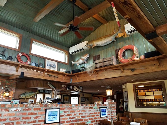 Those mounted fish aren't just decoration&mdash;they're previous residents who gave their lives so you could understand what fresh really means.