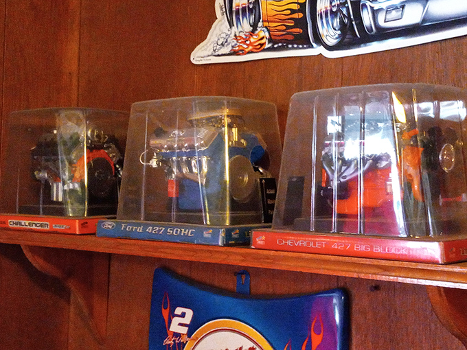 Model engines under glass&mdash;part museum, part diner. In Nebraska, automotive passion isn't just decoration; it's practically a prerequisite for opening a great breakfast spot.