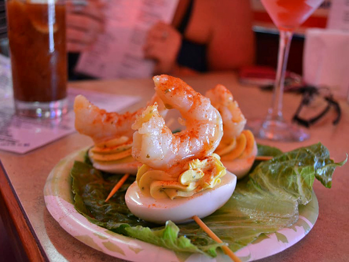 These aren't your grandmother's deviled eggs&mdash;unless your grandmother was a culinary genius with a flair for seafood.