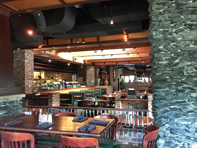 The dining room's stone columns and exposed beams aren't just architectural choices&mdash;they're storytellers setting the scene for memorable meals and conversations that last longer than dessert.