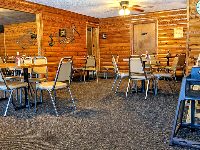 Simple tables, wood-paneled walls, and the promise of good food. Sometimes the best dining rooms are the ones that feel like home.