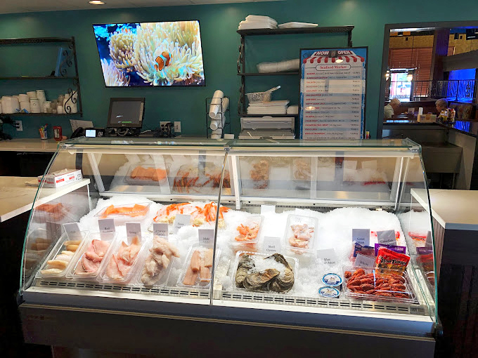 Fresh seafood display that proves they're serious about quality. Like having a little slice of coastal fish market in suburban St. Peters.