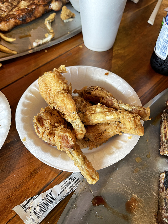 Fried chicken: Don't sleep on the non-steak options! These golden-battered frog legs bring new meaning to "jumping good"&mdash;crispy, tender, and conversation-starting delicious.
